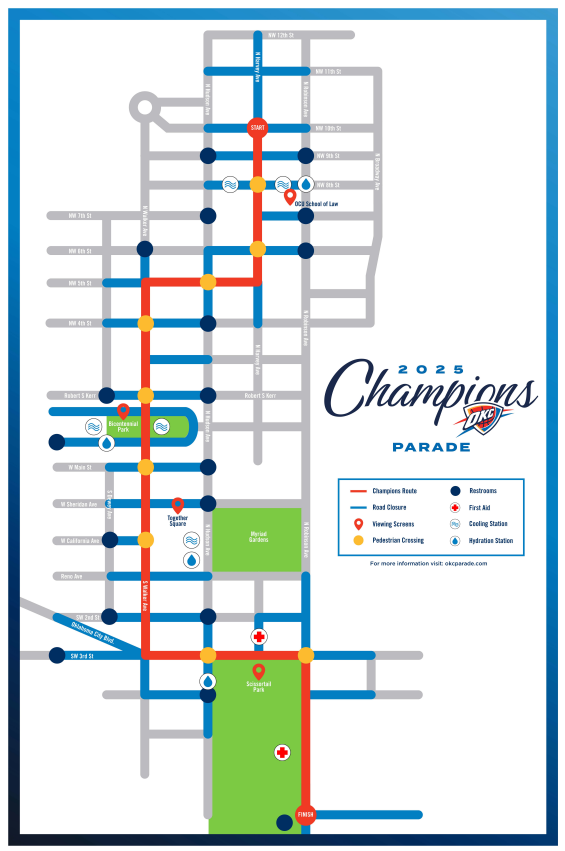 Oklahoma City releases parade route to celebrate Thunder's NBA title