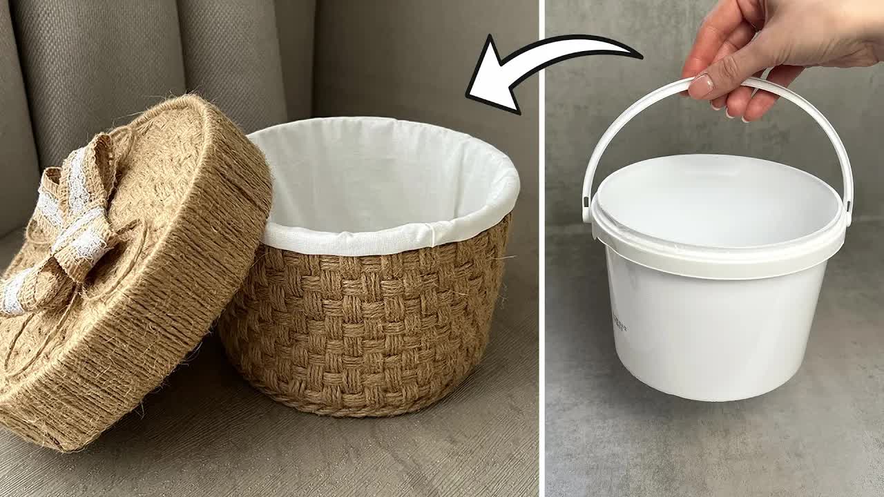 Saw It At An Expensive Store And Made It Myself Out Of A Plastic Bucket ...