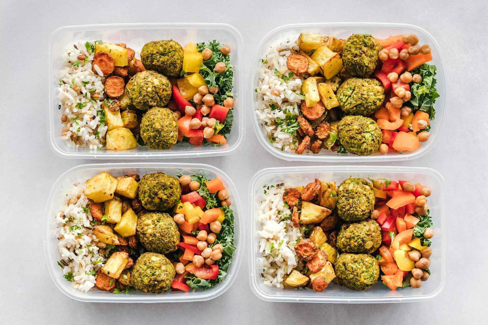 Ingredients for a healthy Tupperware meal