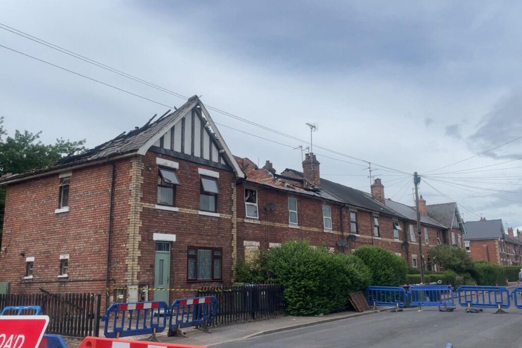 Exploding vape sparks blaze that damages four terraced homes