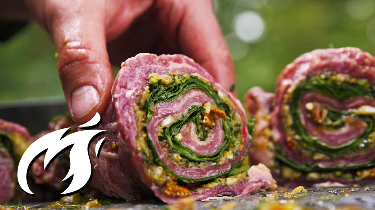Rolling a Steak Wheel from a Giant Meat Flap🔥