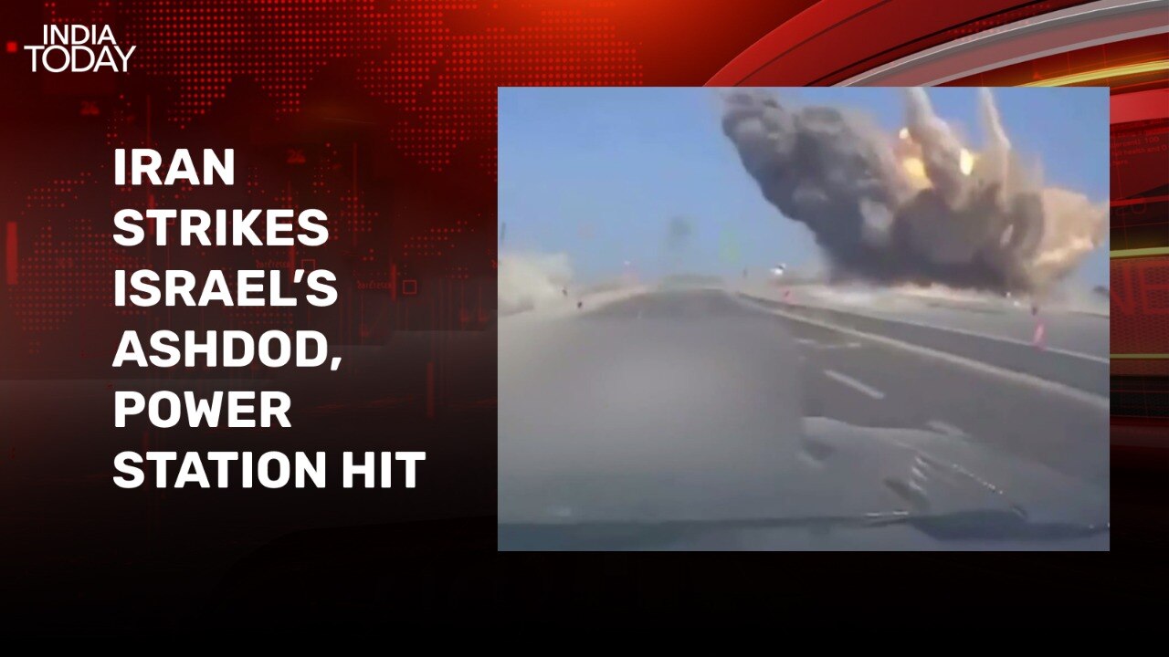 Video: Moment Iranian missile hit power station in Israel's Ashdod