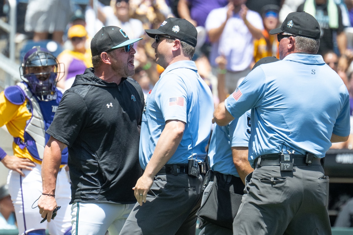 Coastal Carolina’s Kevin Schnall Said he did Not Bump Into the Umpire