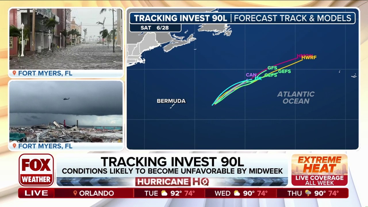 Invest 90L in Atlantic could develop into short-lived tropical depression
