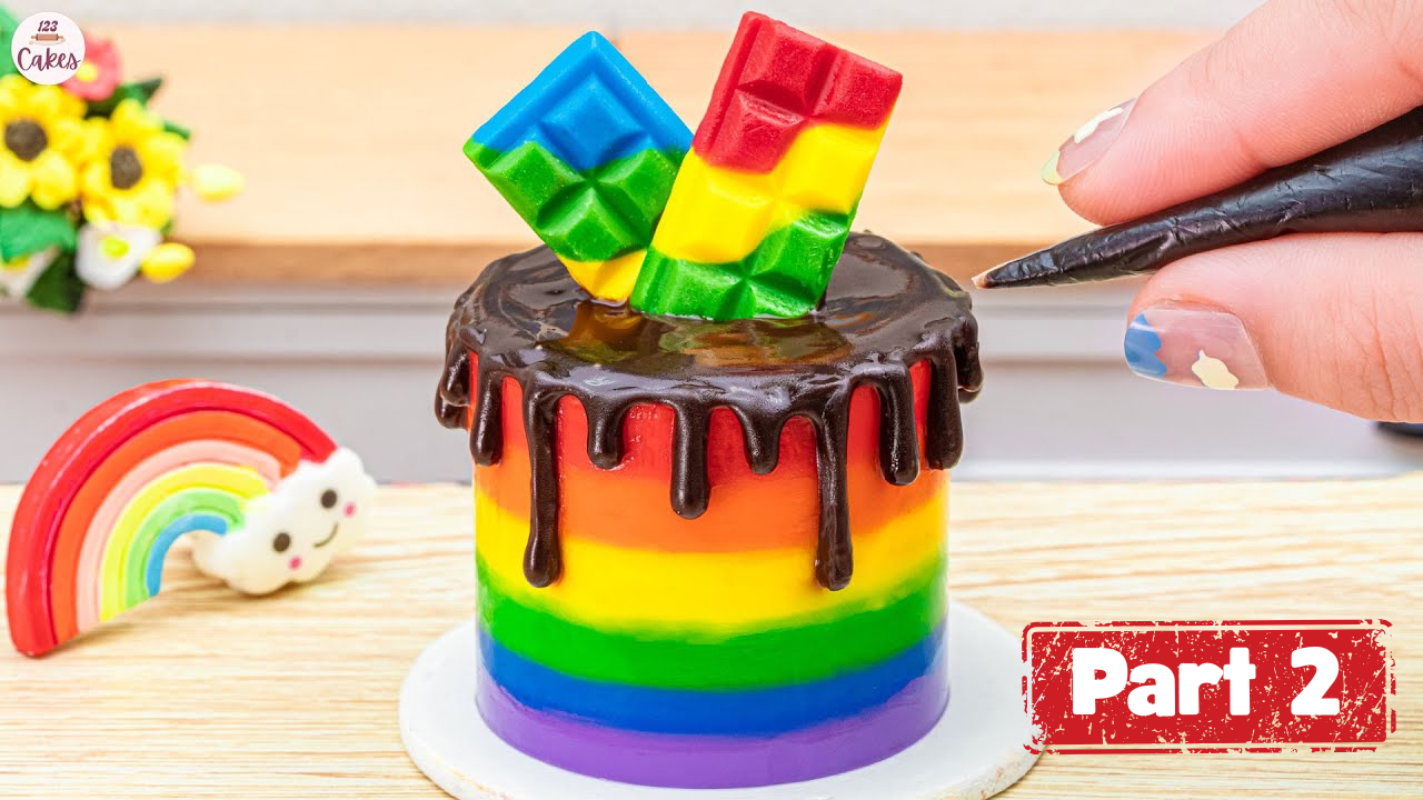 Tiny Rainbow Chocolate Cake 1000 Miniature Rainbow Cake Recipe Best Of