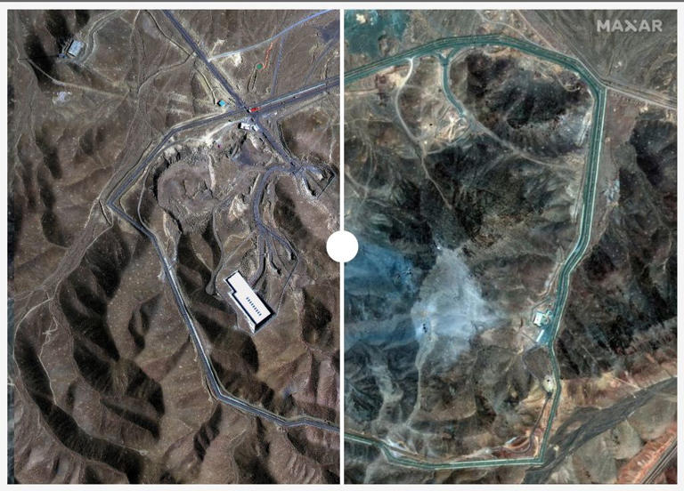 Before & after: Satellite images show damage caused to Iran’s Fordo ...