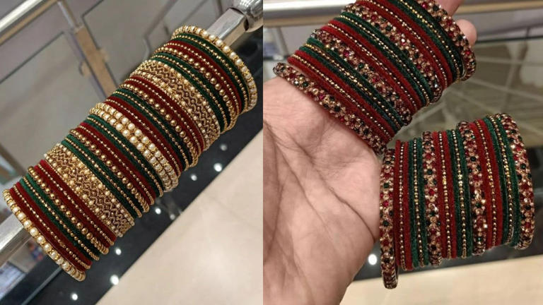 Red-Green Bangle Set: सावन में लाल-हरे चूड़ियों की खनक से बढ़ाएं रौनक ...