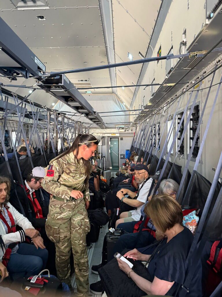 British nationals evacuated from Israel on RAF emergency flight