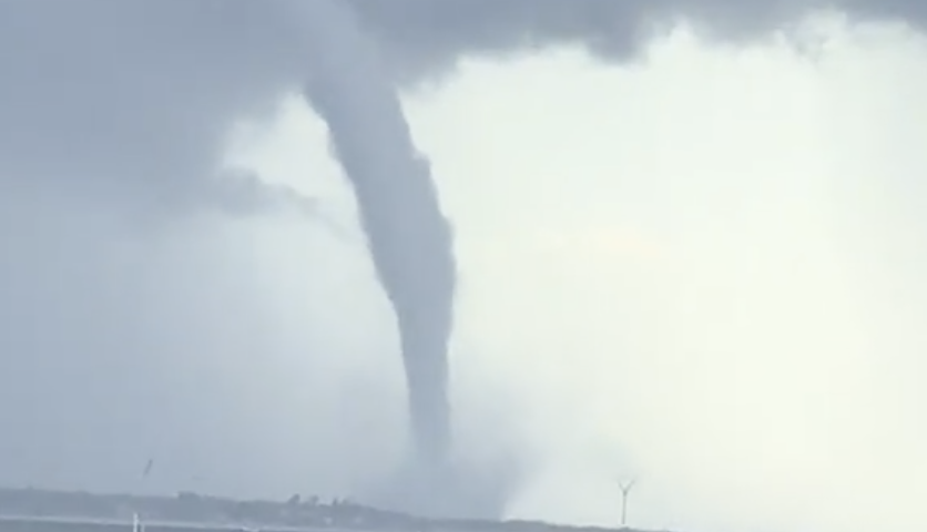 Rare Double Waterspout Spotted Over Tampa Bay