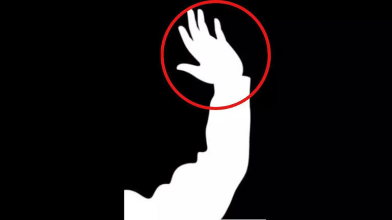 Optical illusion personality test: Hand or man? What you see first ...