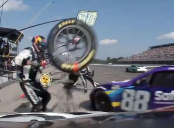 NASCAR pit crew member hit by tire in 'vicious' and 'scary' incident