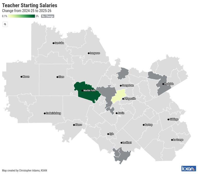 MAP: Which school districts increased teacher pay for the 2025-26 ...