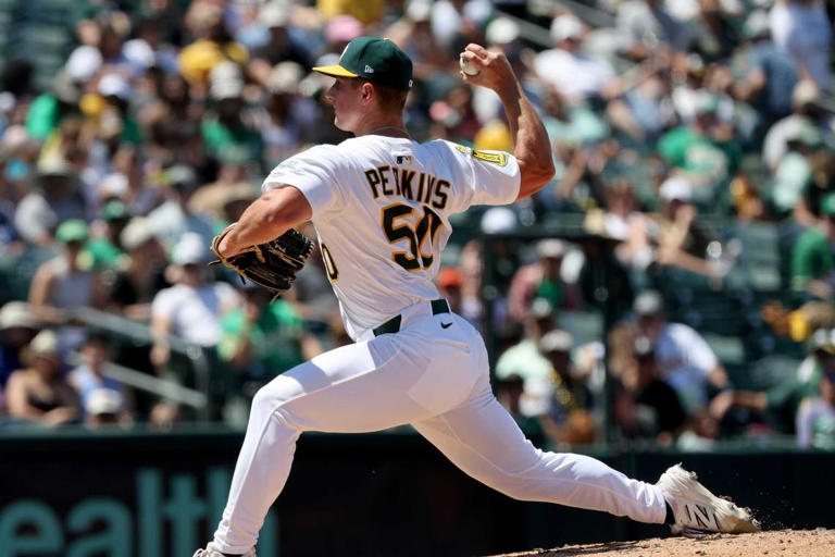 ‘Bulldog' Jack Perkins shines in A's debut, throws three scoreless frames