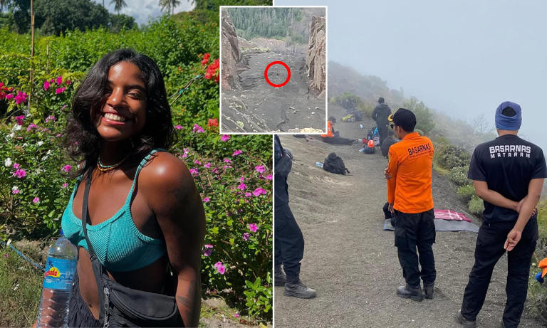 Brazilian dancer who plunged 1,000ft down Indonesian volcano is found ...
