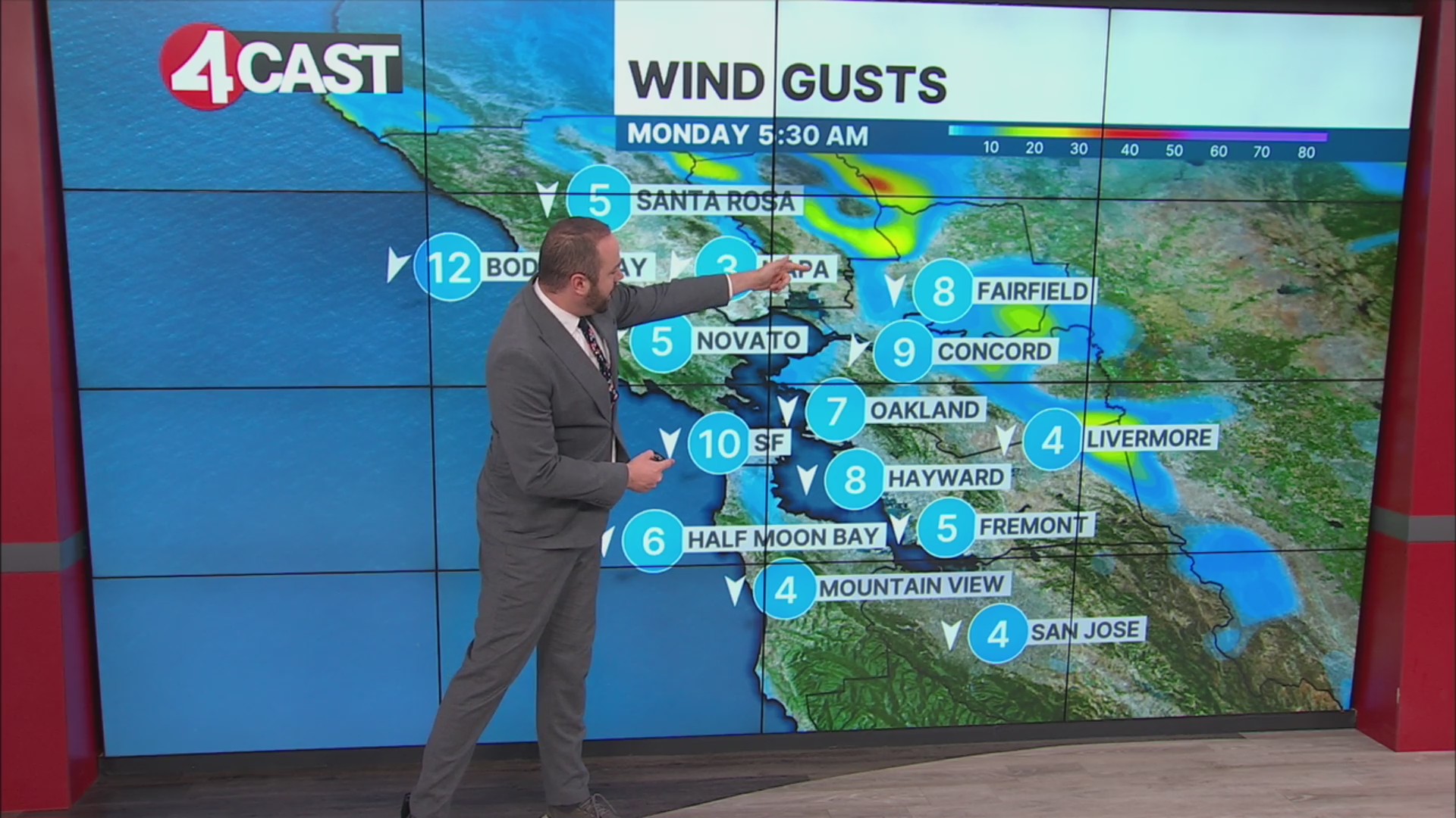 Cool Monday morning around the Bay Area