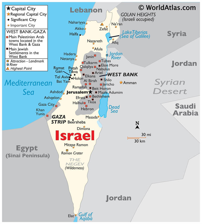 List Of Neighbouring Countries Of Israel