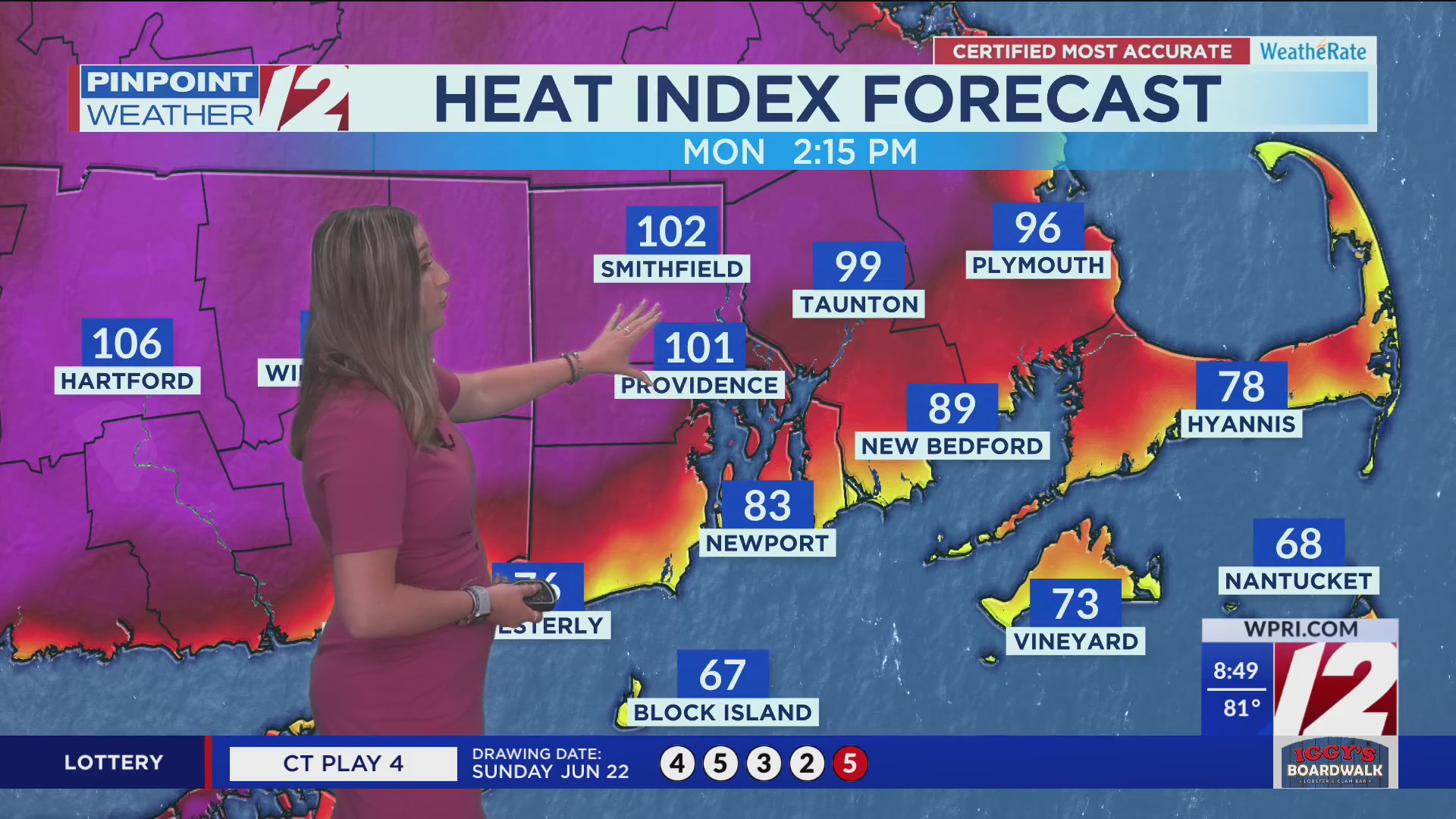 WPRI 12 Weather Forecast 6/23/25