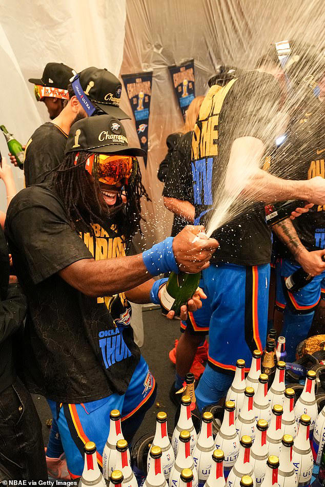 Inside Oklahoma City Thunder's boozy NBA Finals party as champions ...