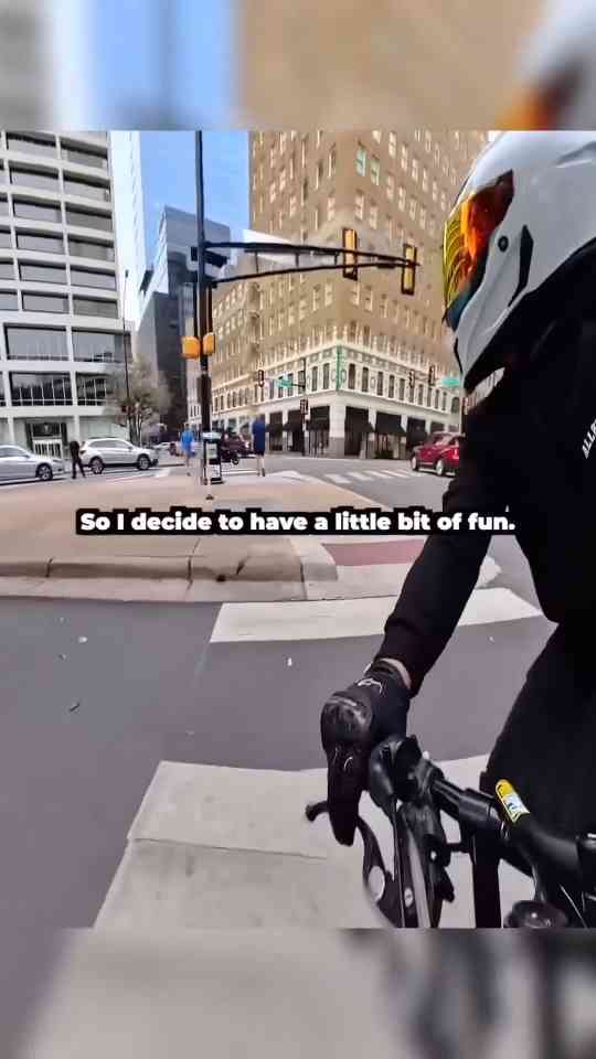 Biker has no clue why this driver is so mad at him