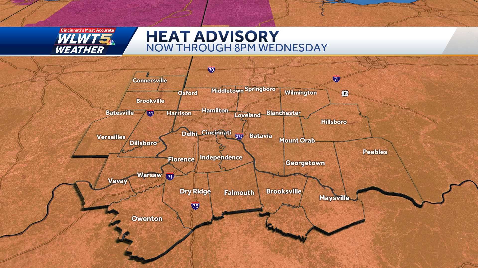 Heat Advisory in effect: Expect several days of feels-like temps at or ...