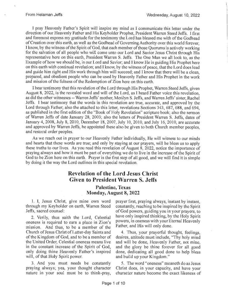 READ: Warren Jeffs FLDS revelations about children needing to die ...