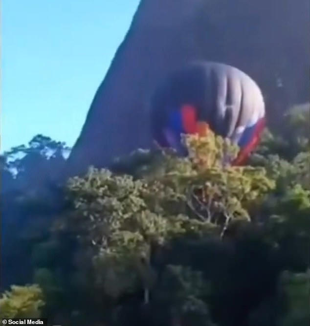 Terrifying video shows second hot-air balloon veering off course after ...