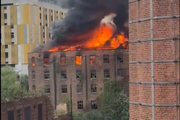 Fire breaks out in city centre building next to railway station as ...