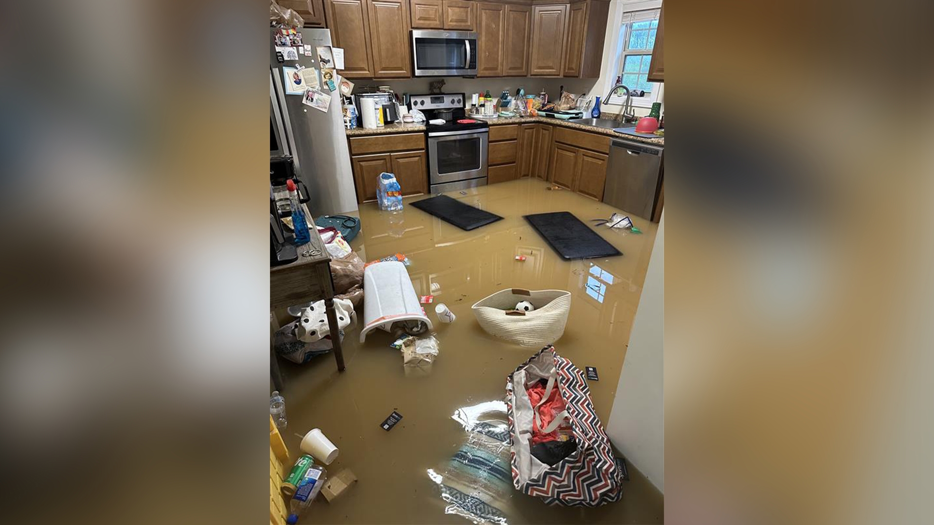 RAW: Harvest flash flooding aftermath