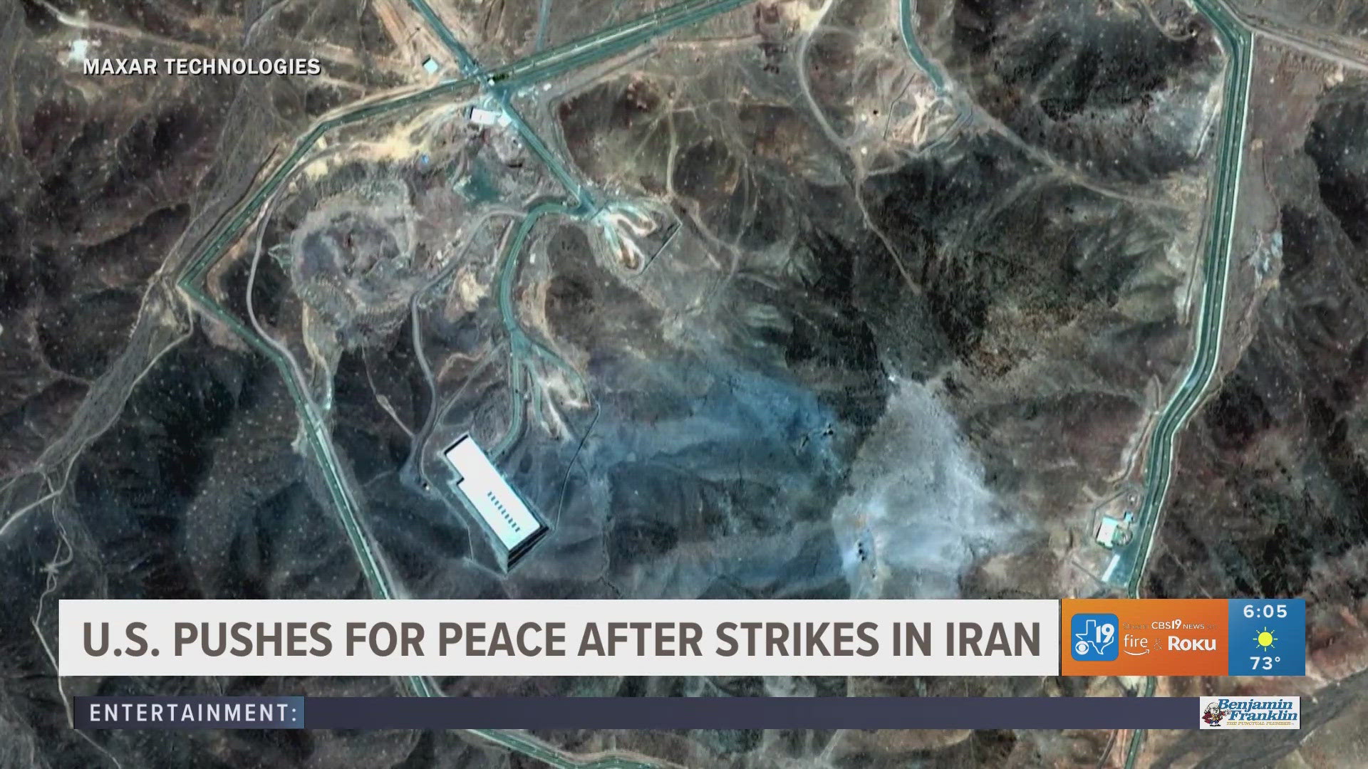 U.S. pushes for peace after strikes in Iran