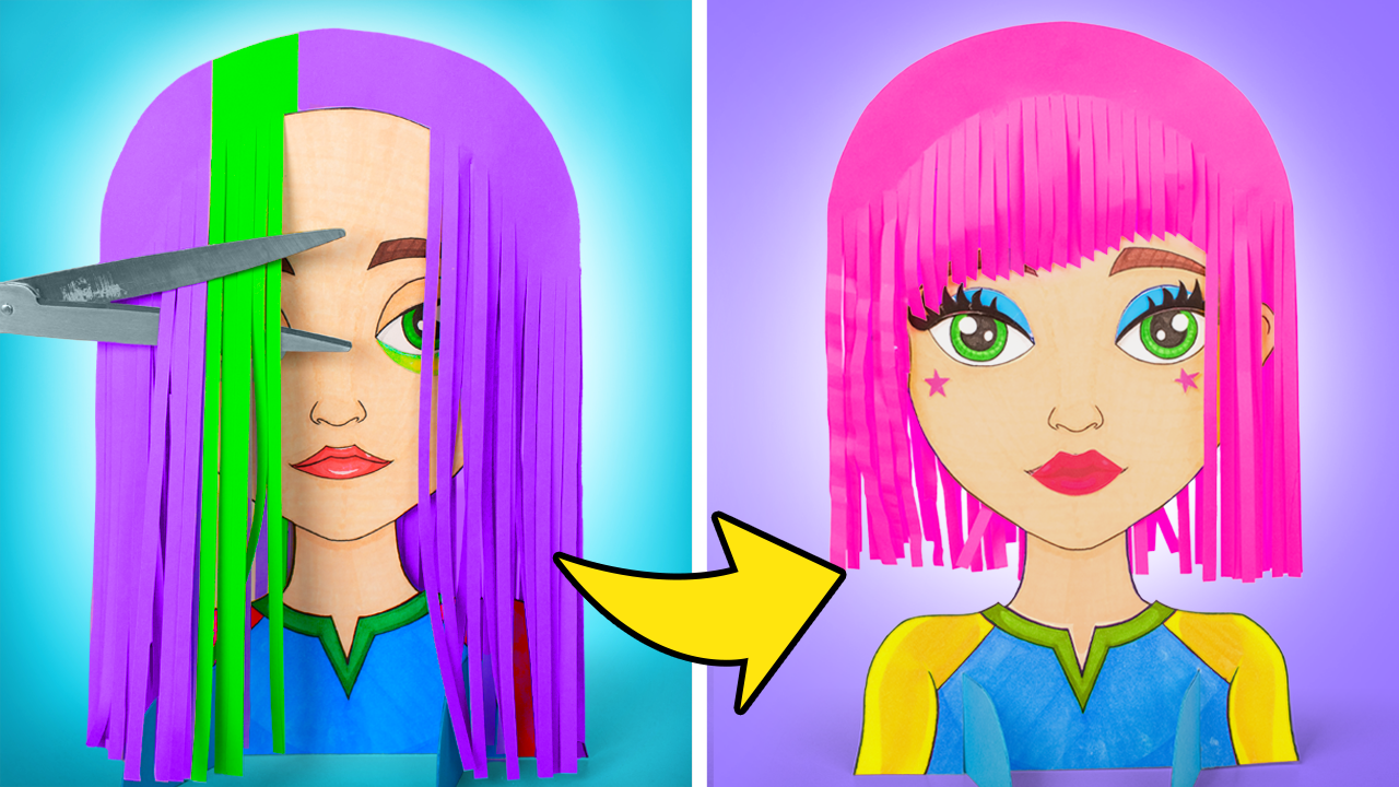 Stylist for a Paper Doll 💇😍 Hairstyle, Makeup & More