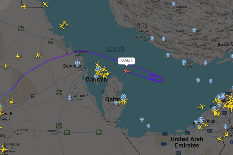 Chilling flight map shows final plane in Qatar airspace u-turn after ...