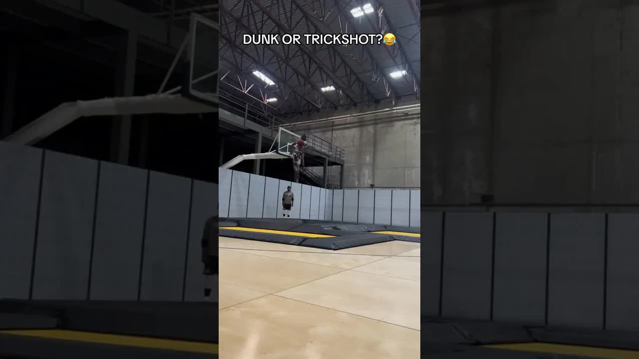 (355) trampoline dunk or trick shot challenge