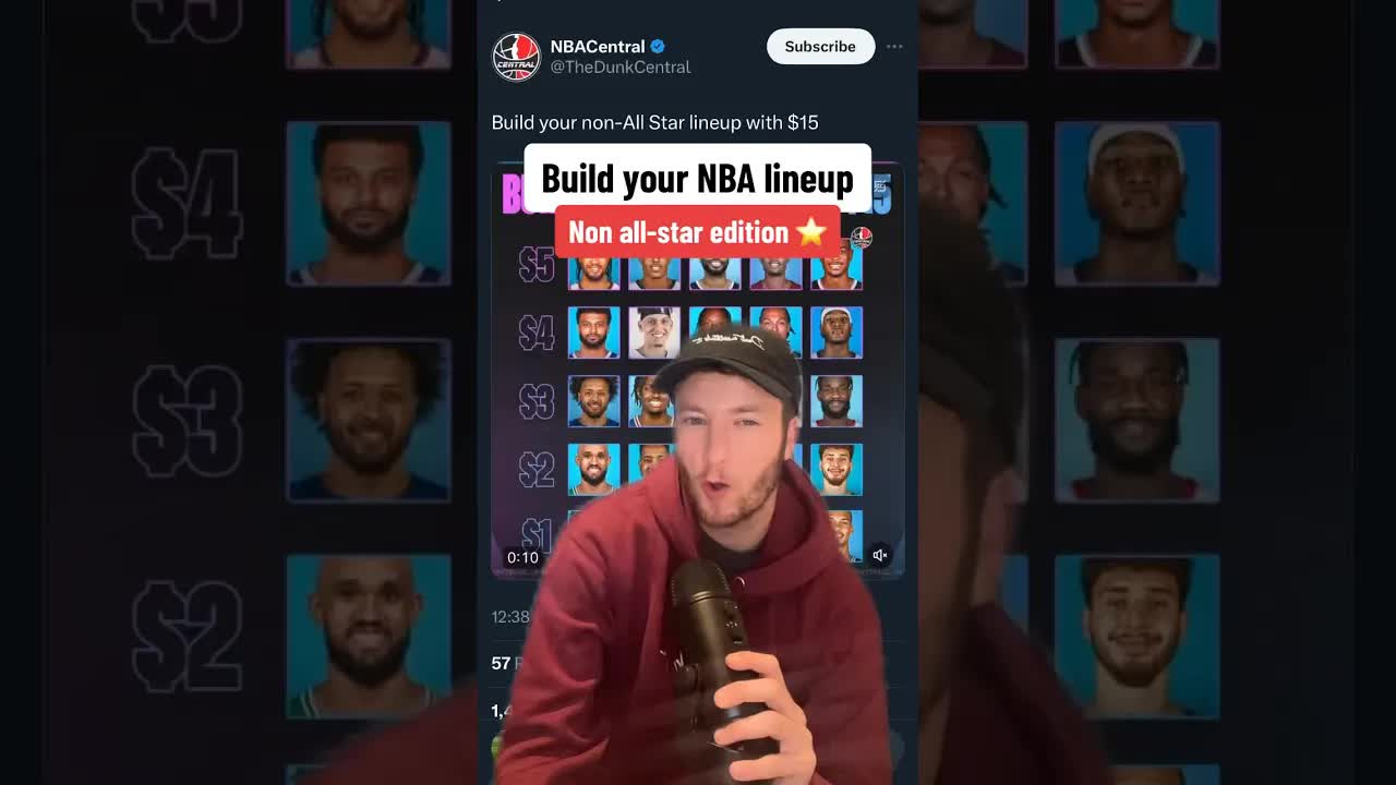 NBA Lineup Builder (Non-All Star edition ️)