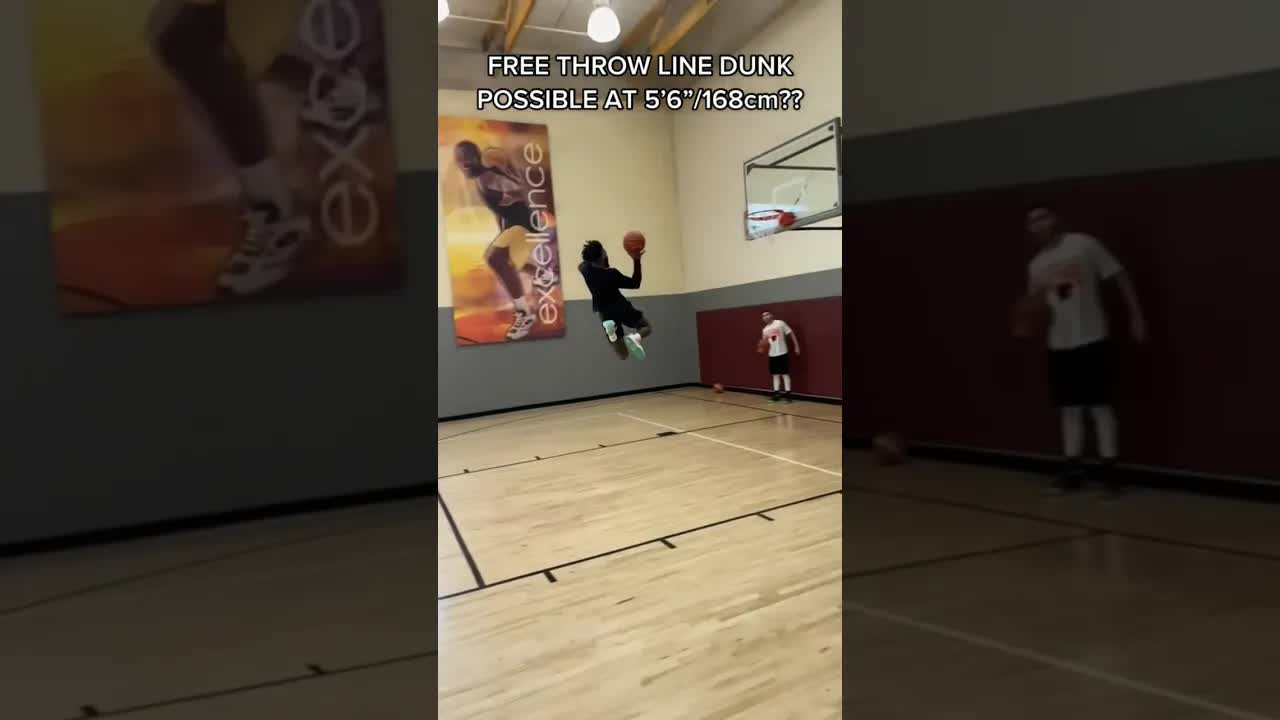 Free Throw Line Dunk: 5'6"/168cm Challenge
