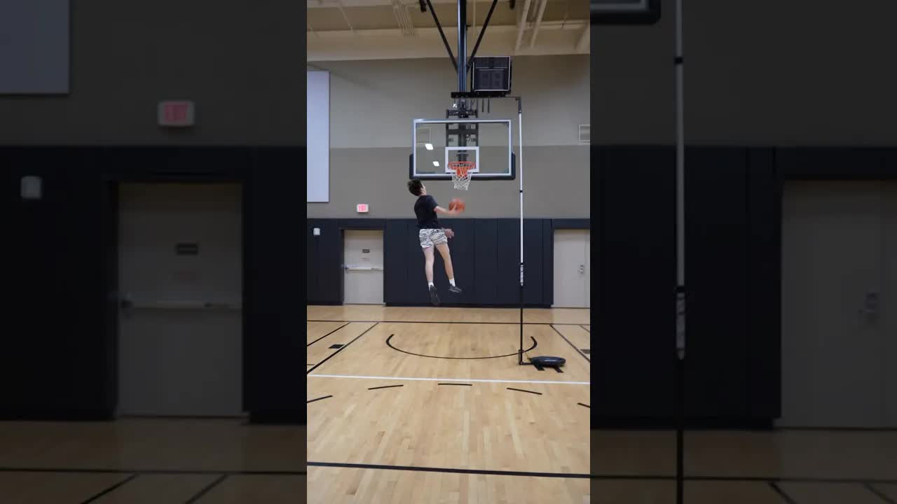 tony crosby ii: basketball training: student hits first windmill dunk!