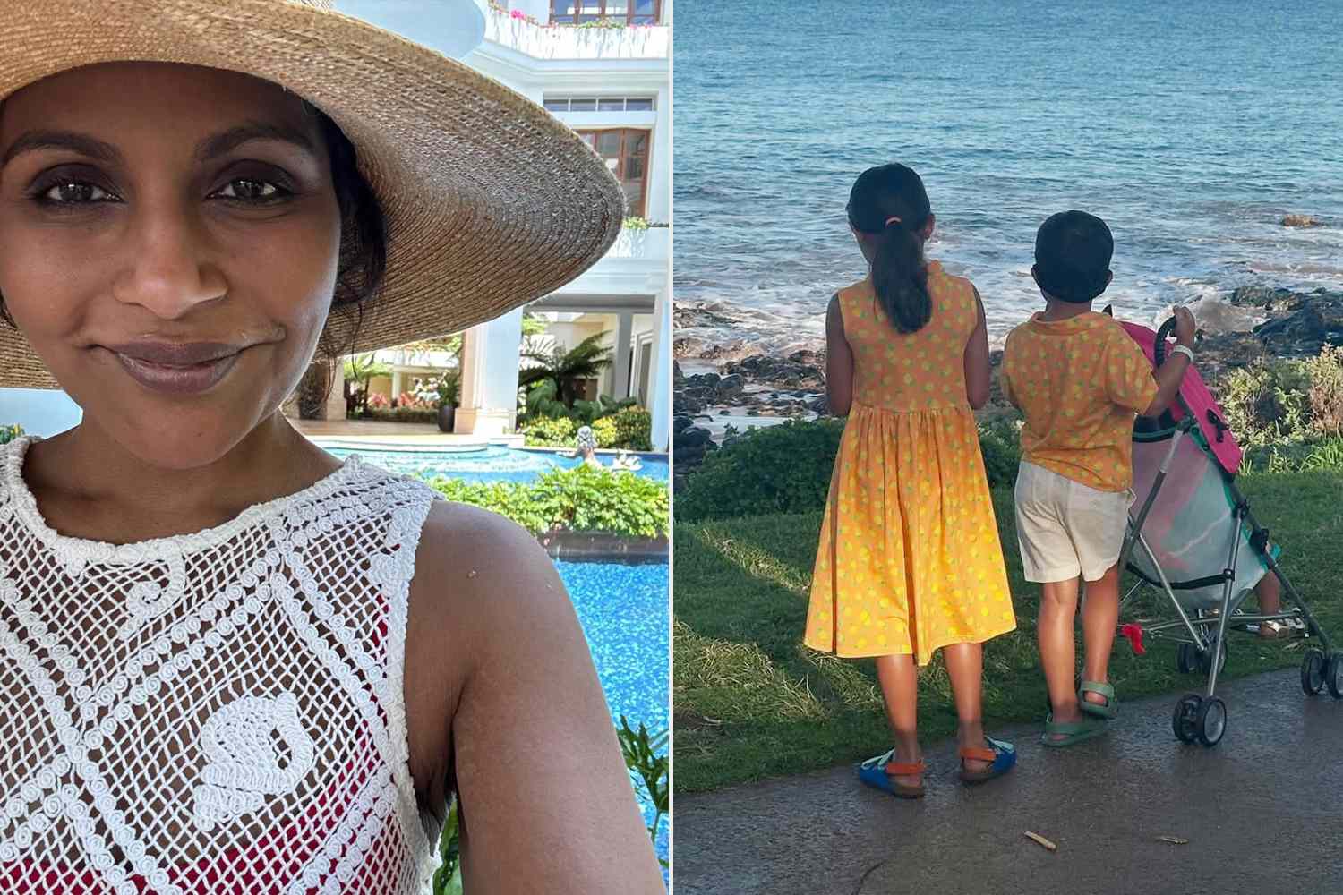 Mindy Kaling Embarks on a Work Trip to 'Paradise' with Her 3 Kids: See Photos!
