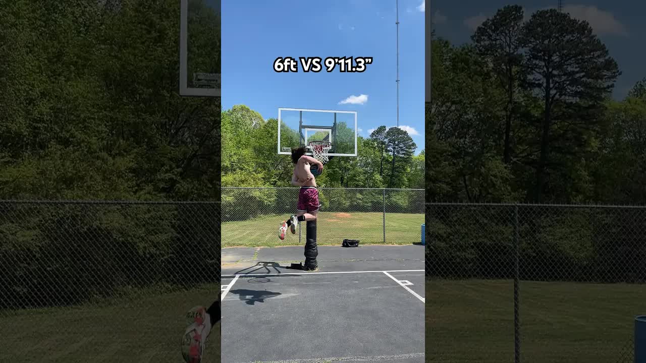 6’0” Guy CRUSHES behind the back dunk #dunk #dunking #dunkcontest