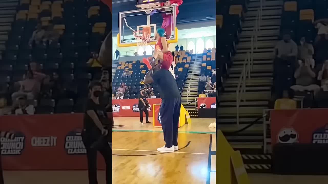 I tried jumping over Shaq