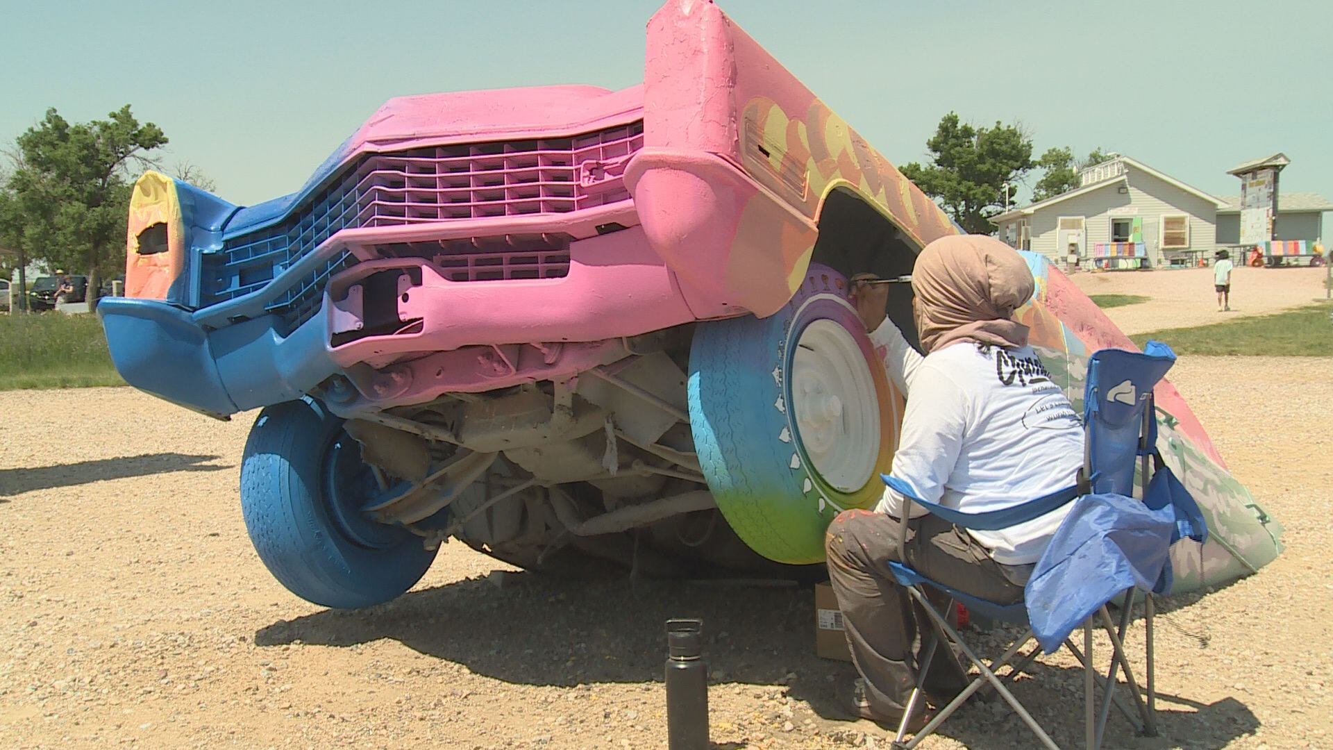 Muralists give parts of Carhenge a whole new look