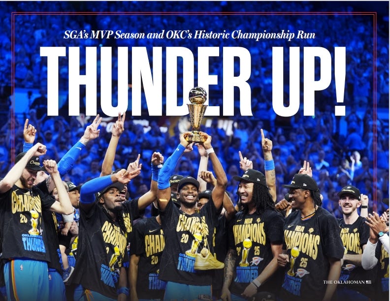 Celebrate OKC Thunder's epic season and run to NBA title with our ...