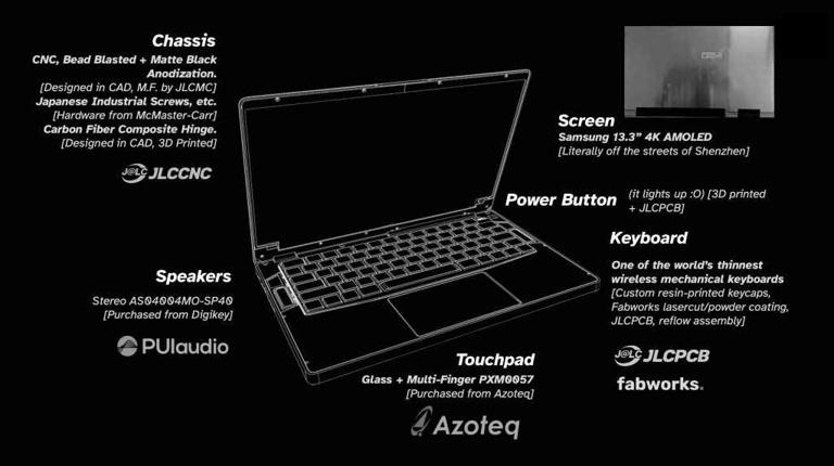 A YouTuber built an open-source laptop from scratch, and it boots ...