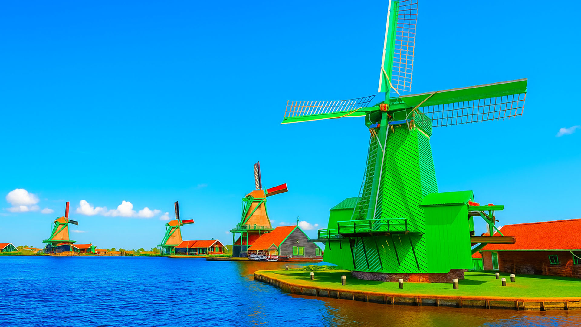 Zaanse Schans (4K) – Entdecke die berühmten Windmühlen der Niederlande