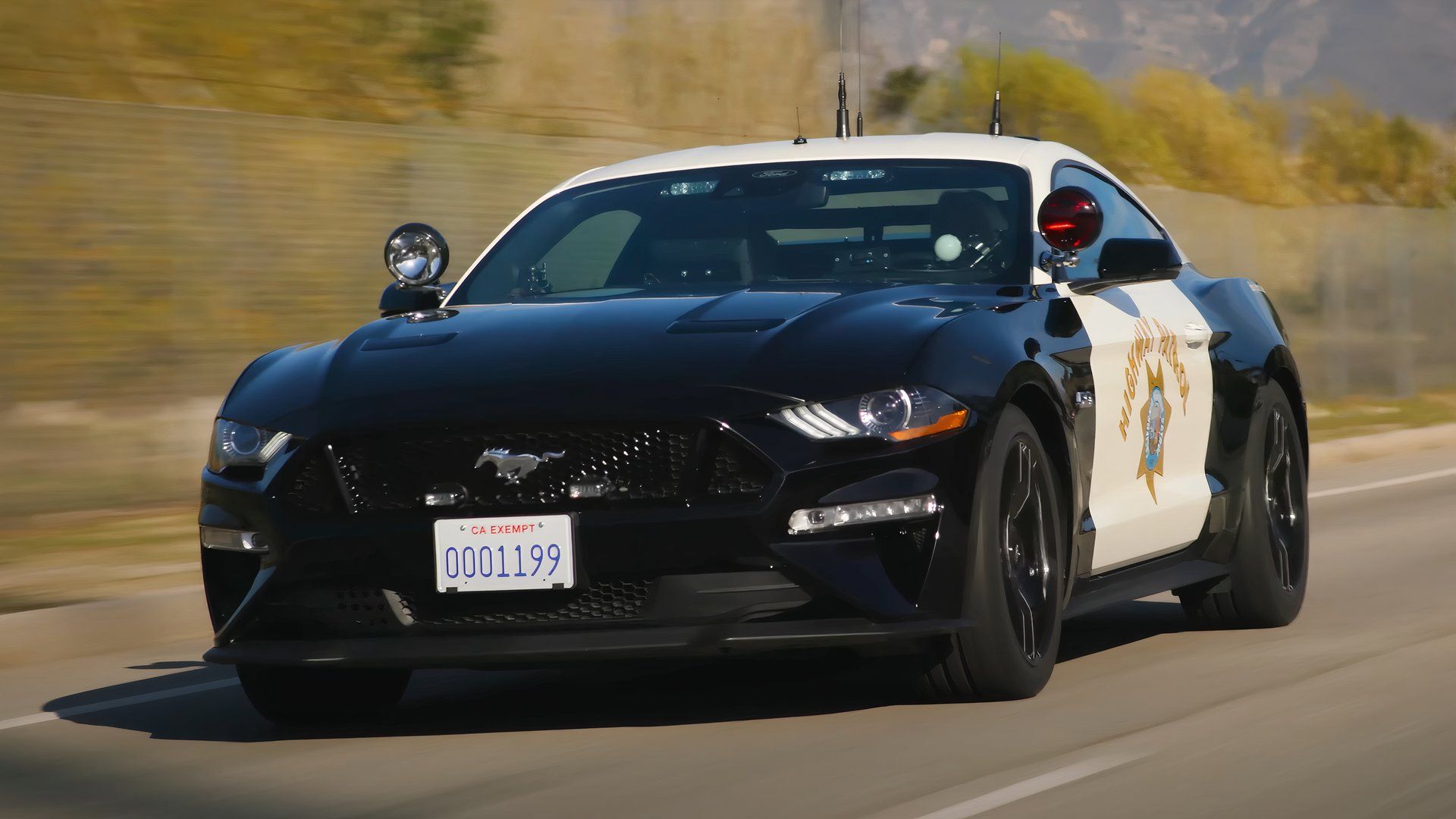 Jay Leno Drives A Ford Mustang CHP 40th Anniversary Tribute