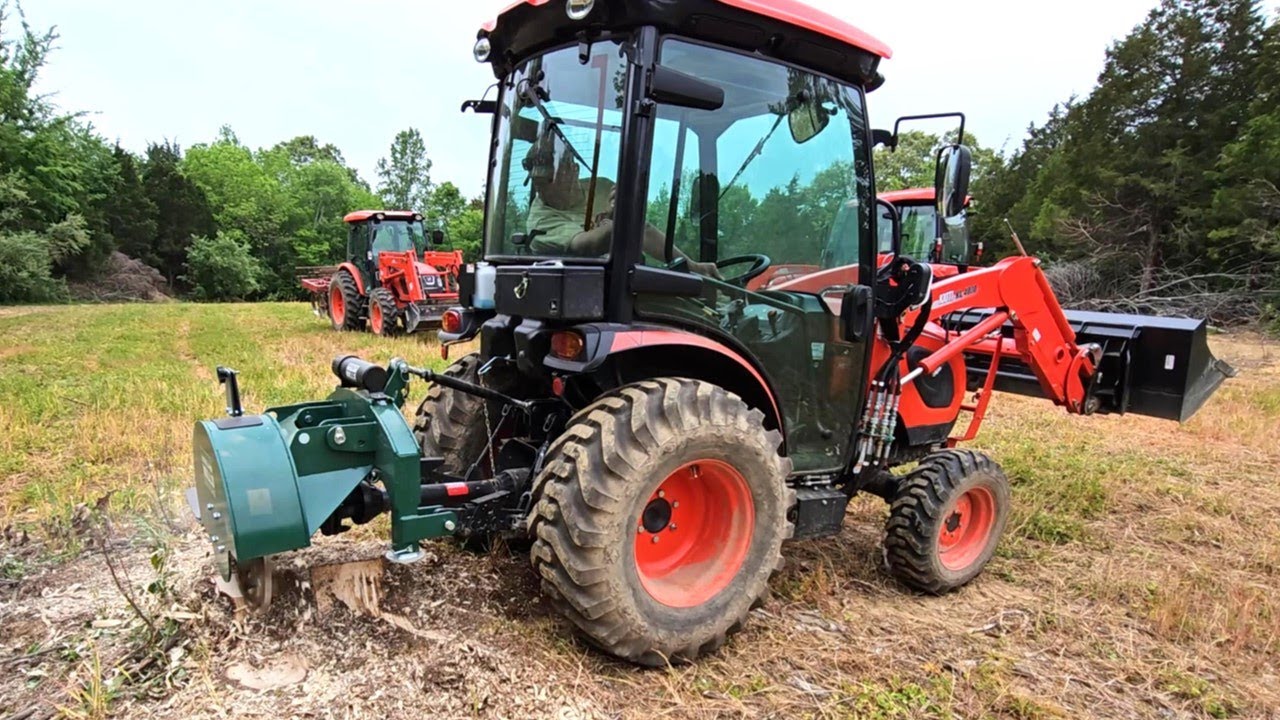 Kioti CK2610 Compact Tractor Review – Stump Grinding, Grapple Work & More!