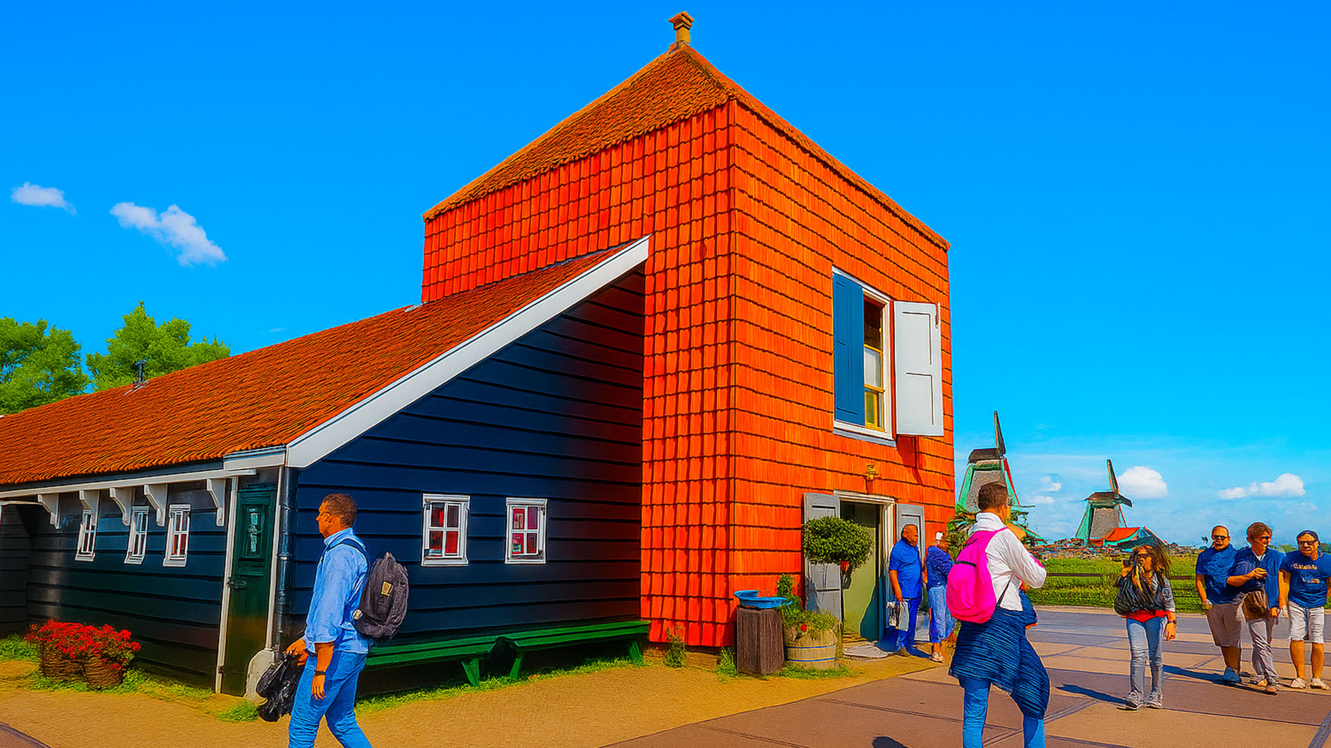 Zaanse Schans in 4K – Traditional Dutch Windmills Near Amsterdam