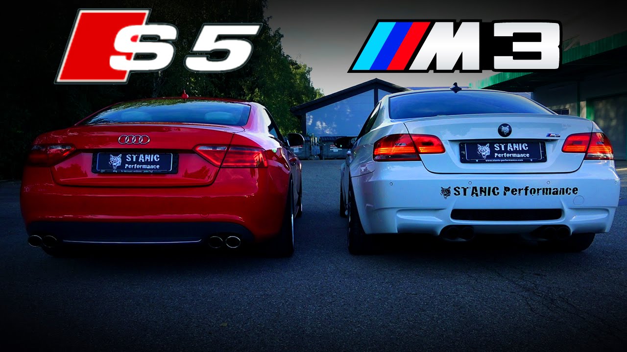 Audi S5 Capristo vs BMW M3 E92 HMS – V8 Exhaust Sound Battle | STANIC ...