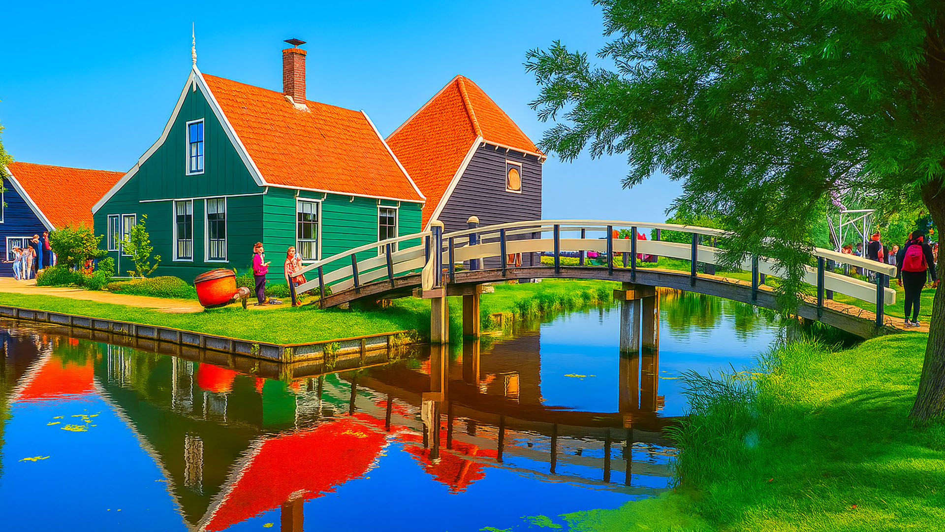 Zaanse Schans in 4K – Dutch Windmill Village Near Amsterdam