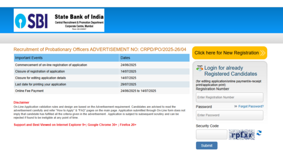SBI PO Notification 2025: Apply for 541 vacancies at sbi.co.in, here's ...
