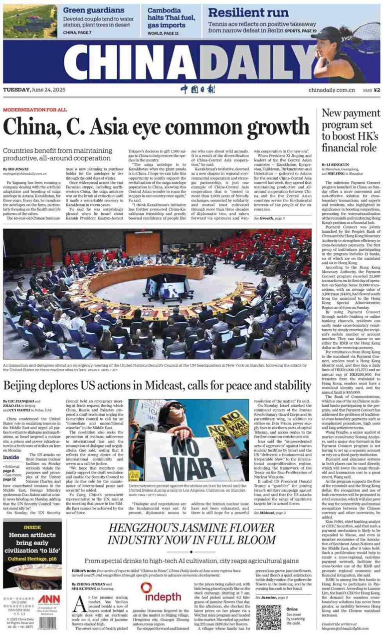 Newspaper headlines from around the world – Tuesday, 24 June 2025