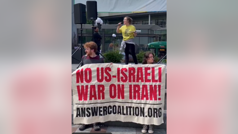 Protesters in Seattle call for 'end to escalation' in Iran